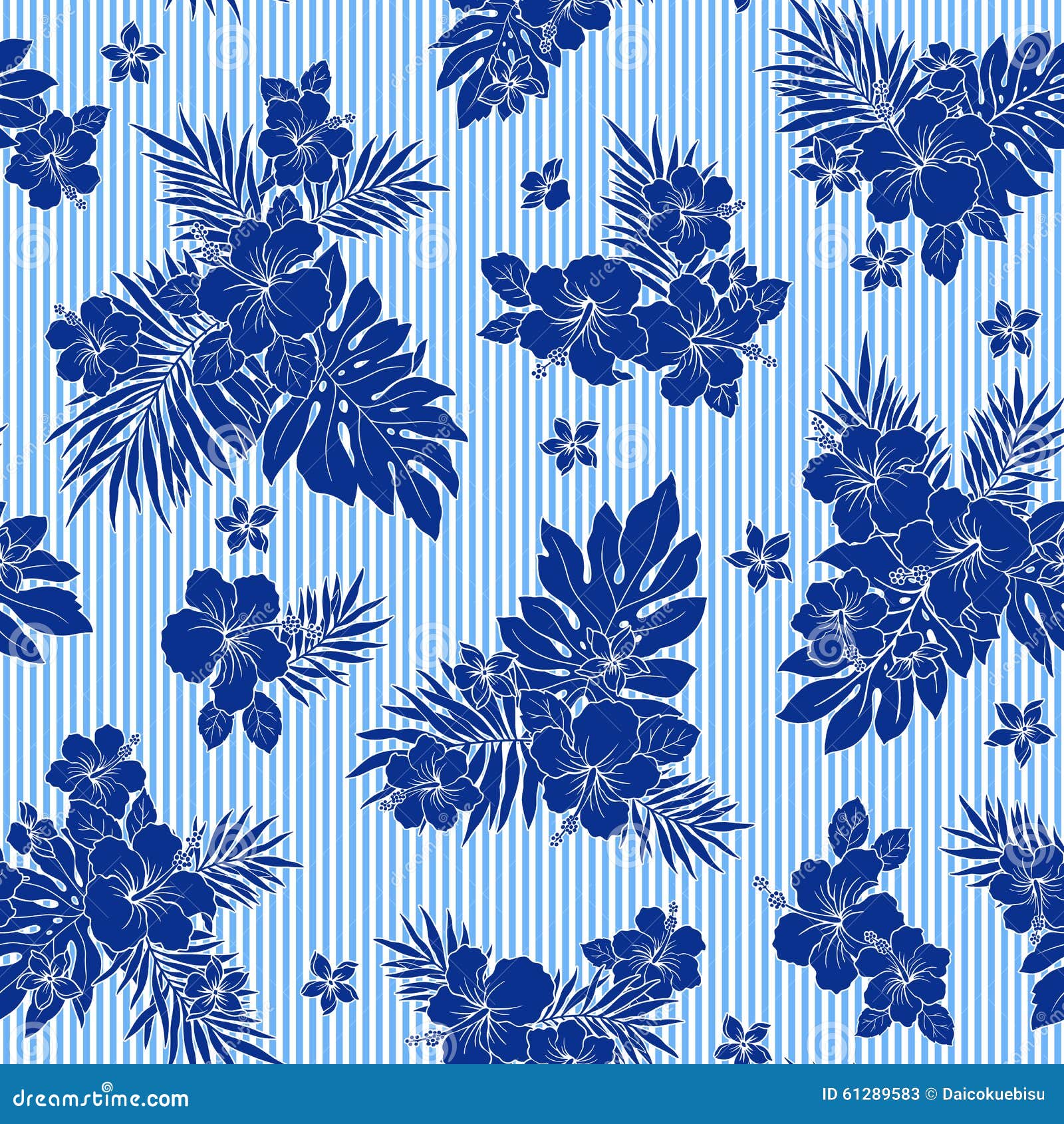 Hibiscus flower pattern stock illustration. Illustration of beautiful ...