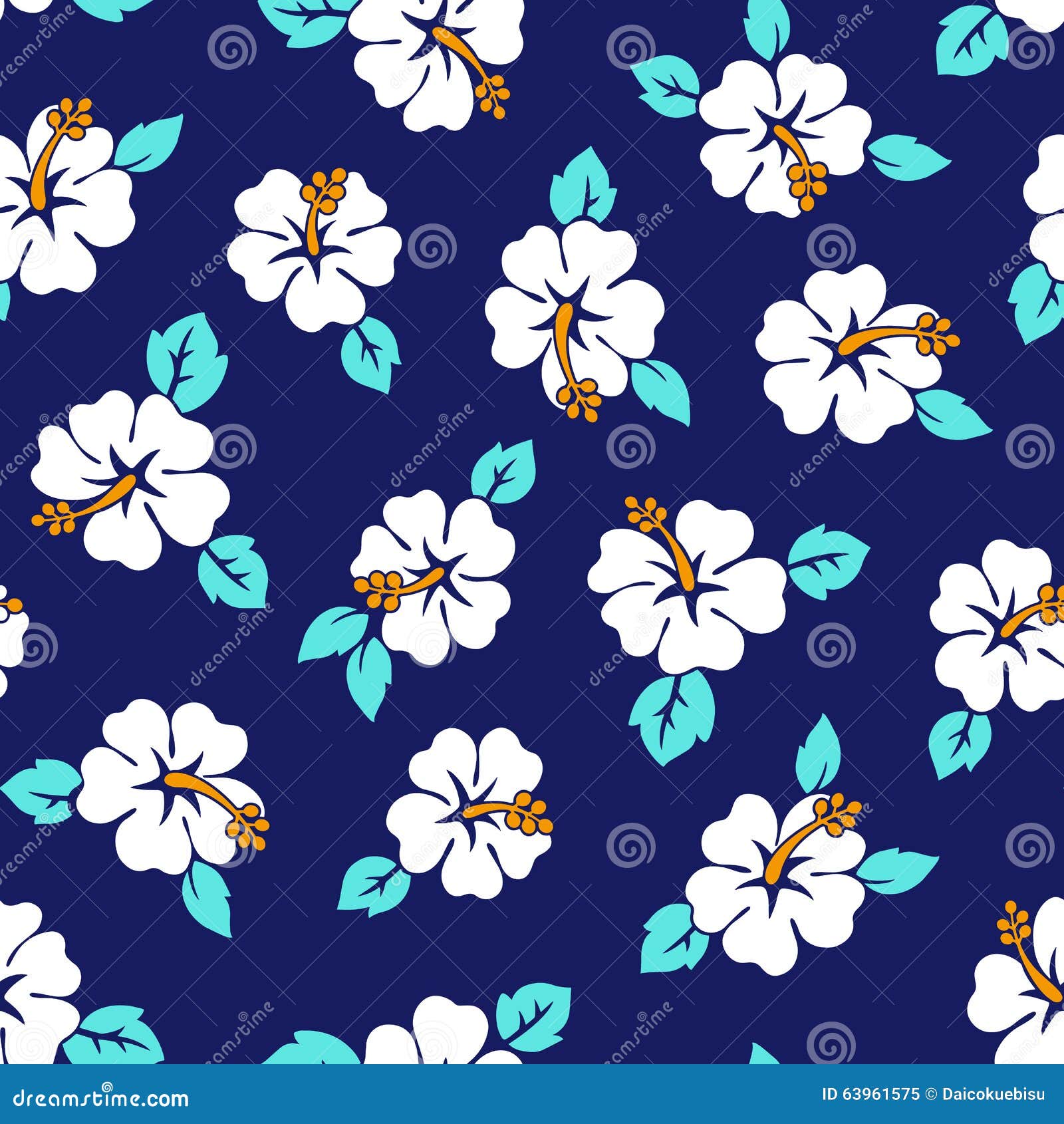 Hibiscus flower pattern stock illustration. Illustration of hawaii ...