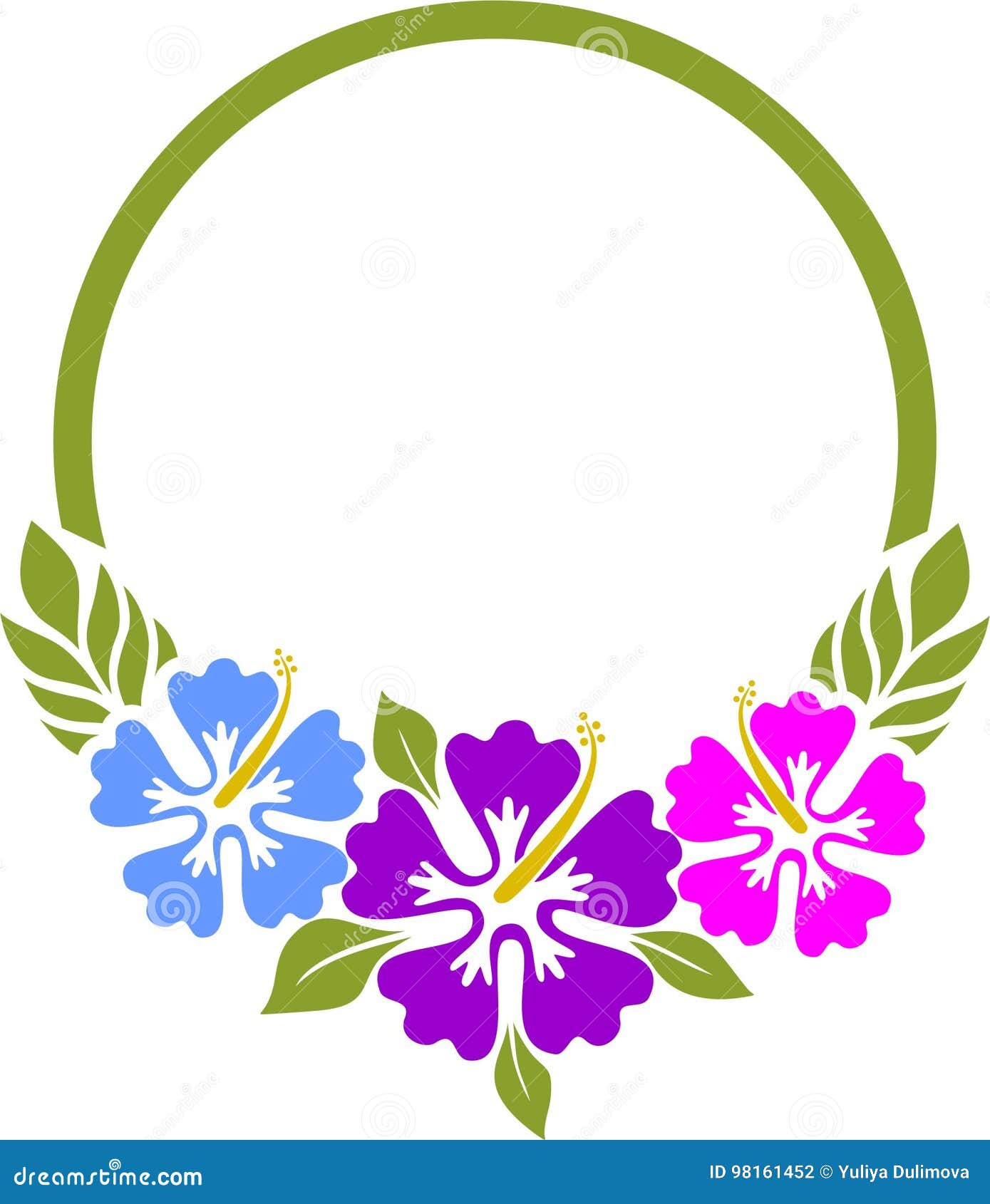 Hibiscus Frame stock illustration. Illustration of natural - 98161452