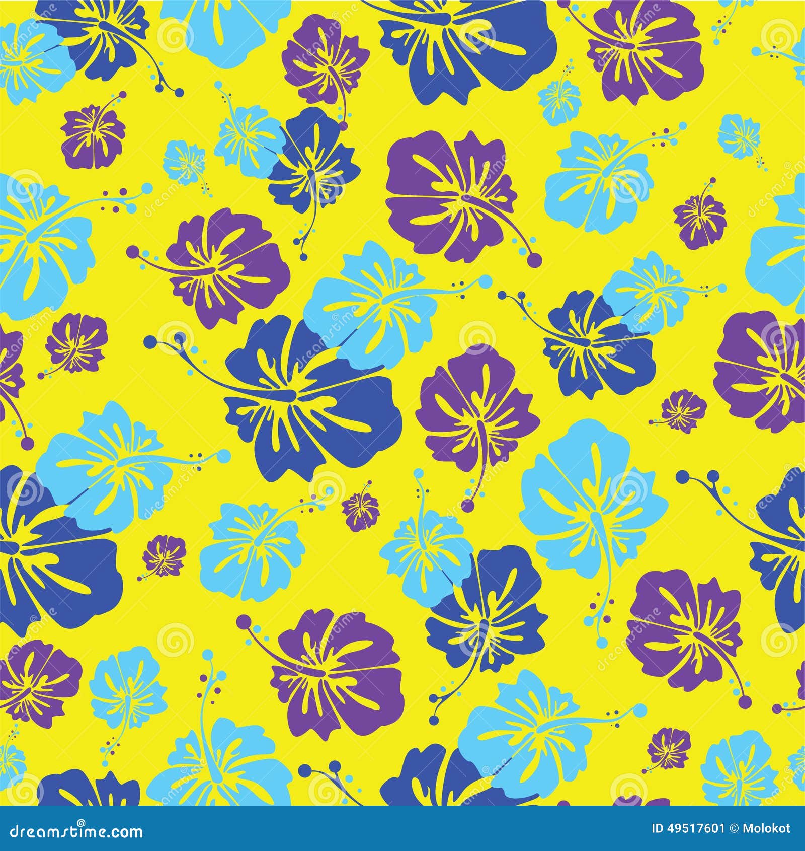 HIBISCUS PATTERN on ROSY BACKGROUND Stock Vector - Illustration of ...