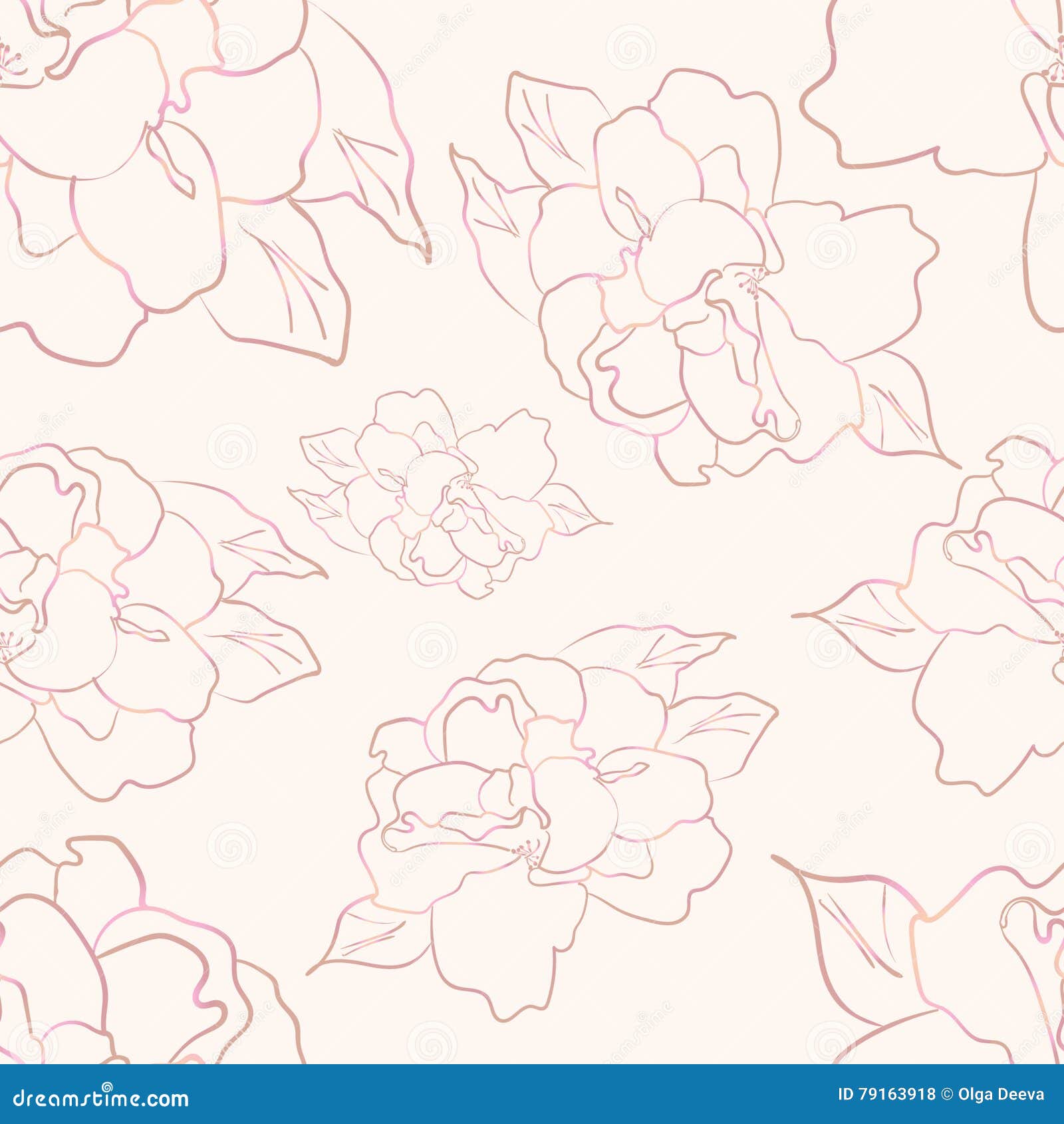 Hibiscus Pattern stock vector. Illustration of textile - 79163918