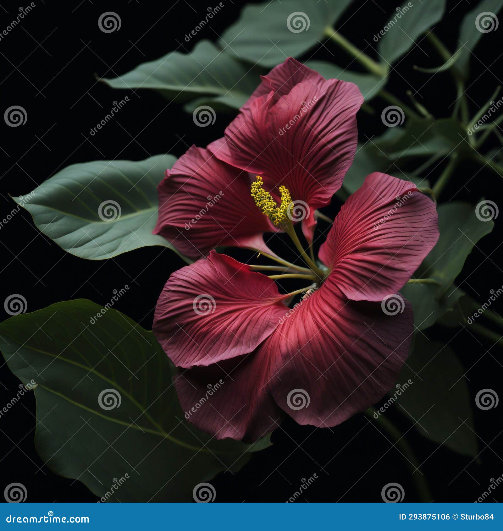 Hibiscus Shot in Tropical Bea Stock Illustration - Illustration of ...