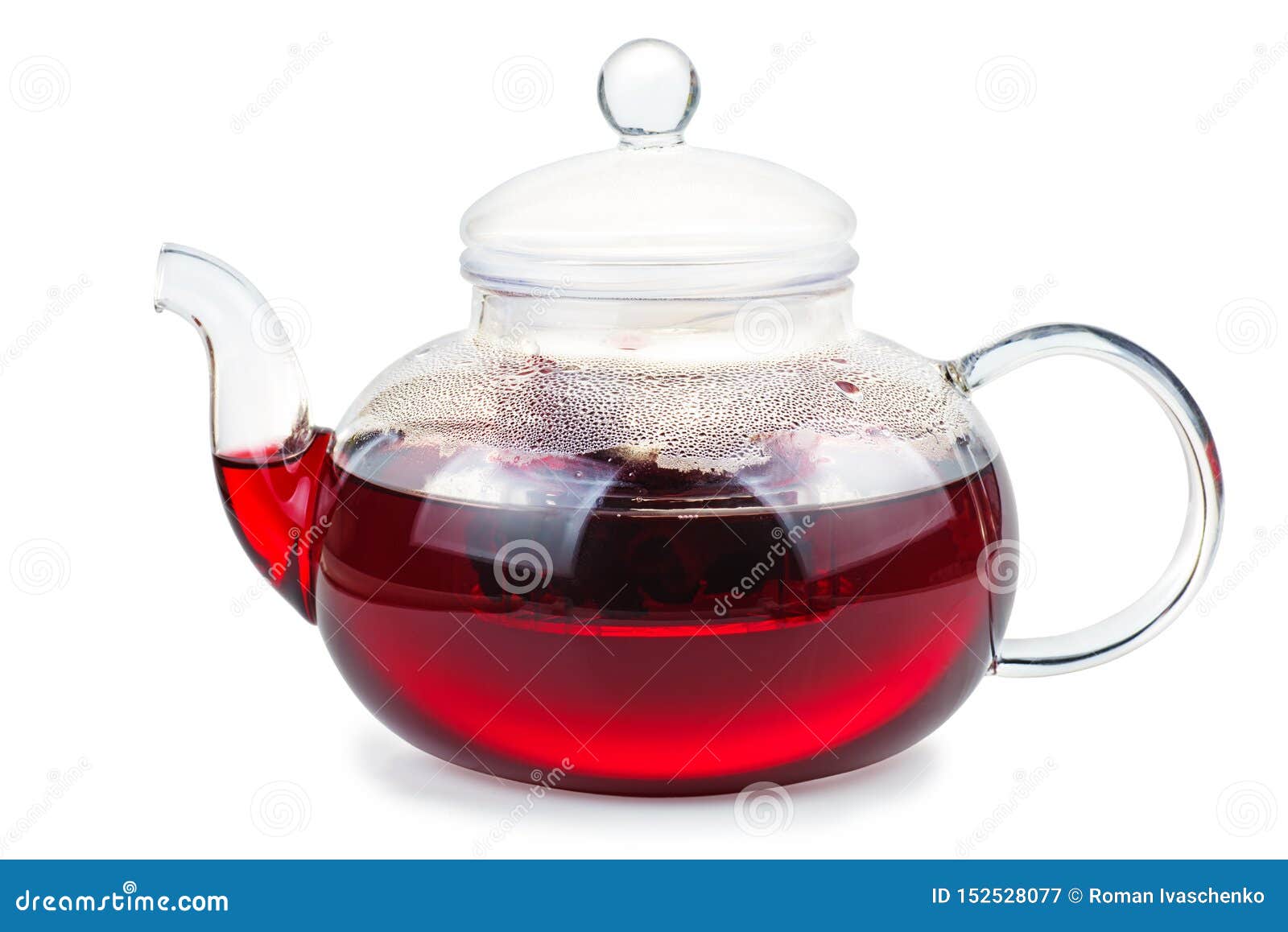 Hibiscus Tea in Glass Teapot Stock Image - Image of drink, chai: 152528077