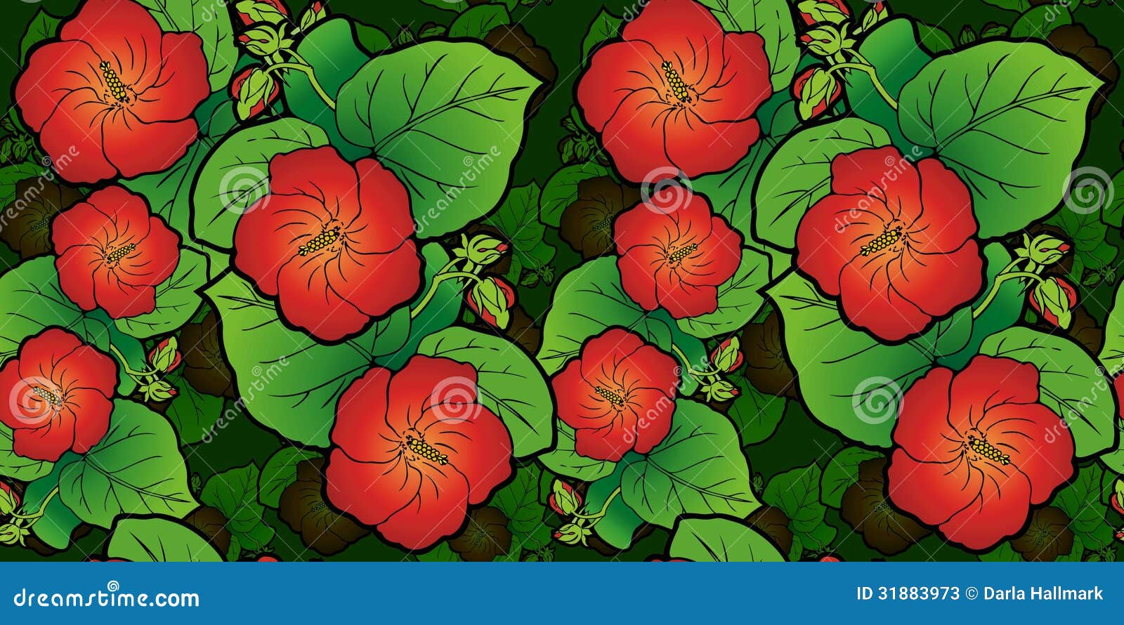 Hibiscus wallpaper stock illustration. Illustration of leaves - 31883973
