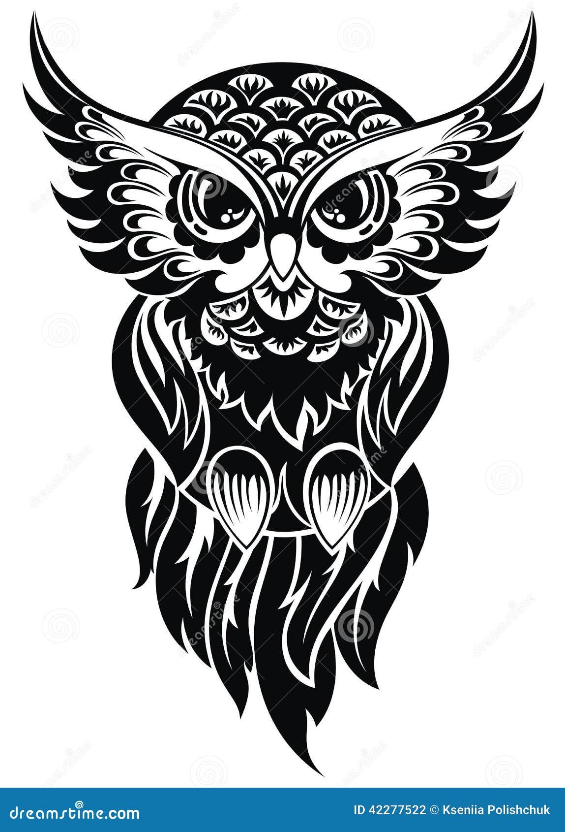 Hibou Tatouage Design illustration de vecteur. Illustration du tatouage ...