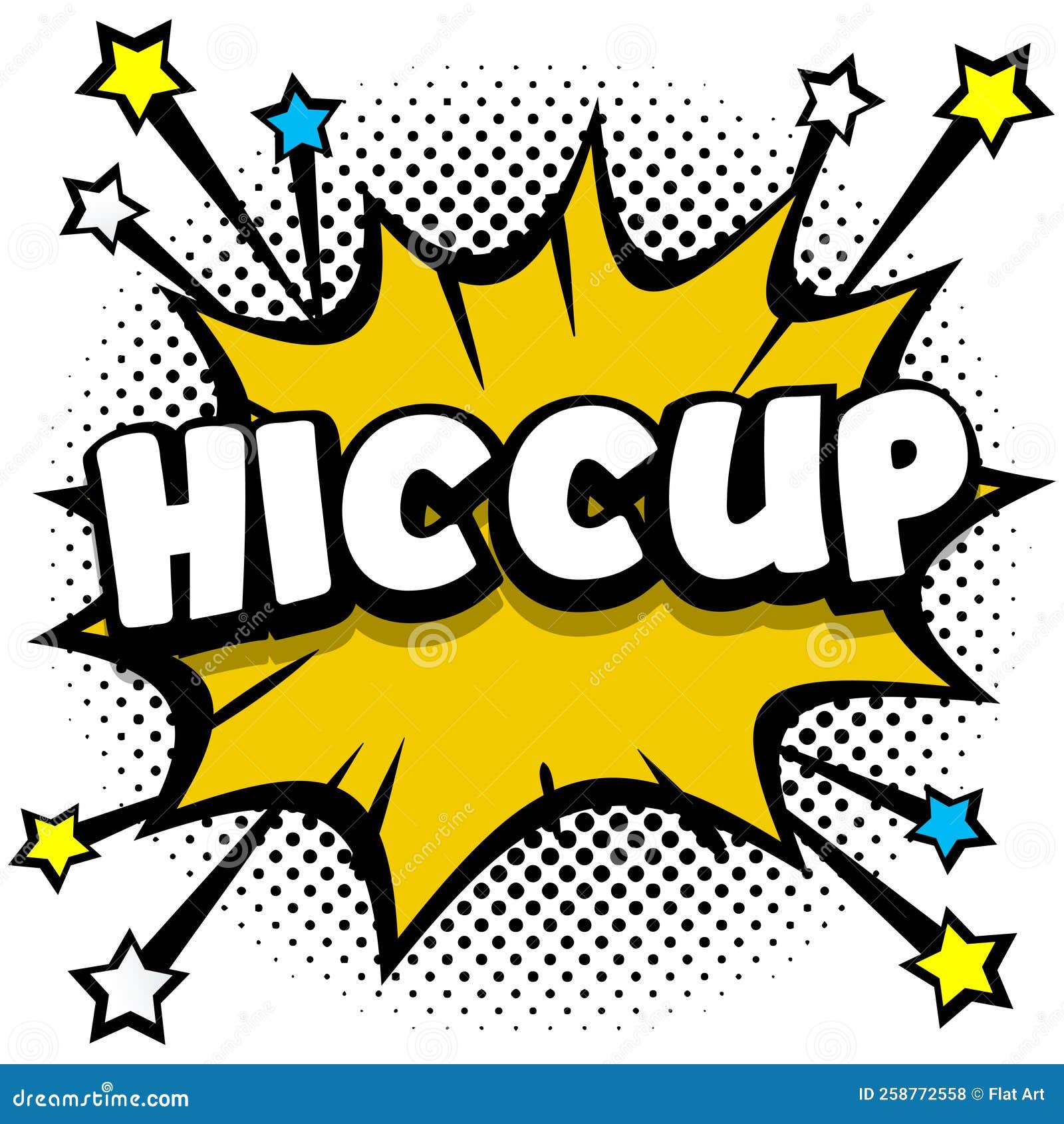 Hiccup Comic Bright Template With Speech Bubbles On Colorful Frames ...