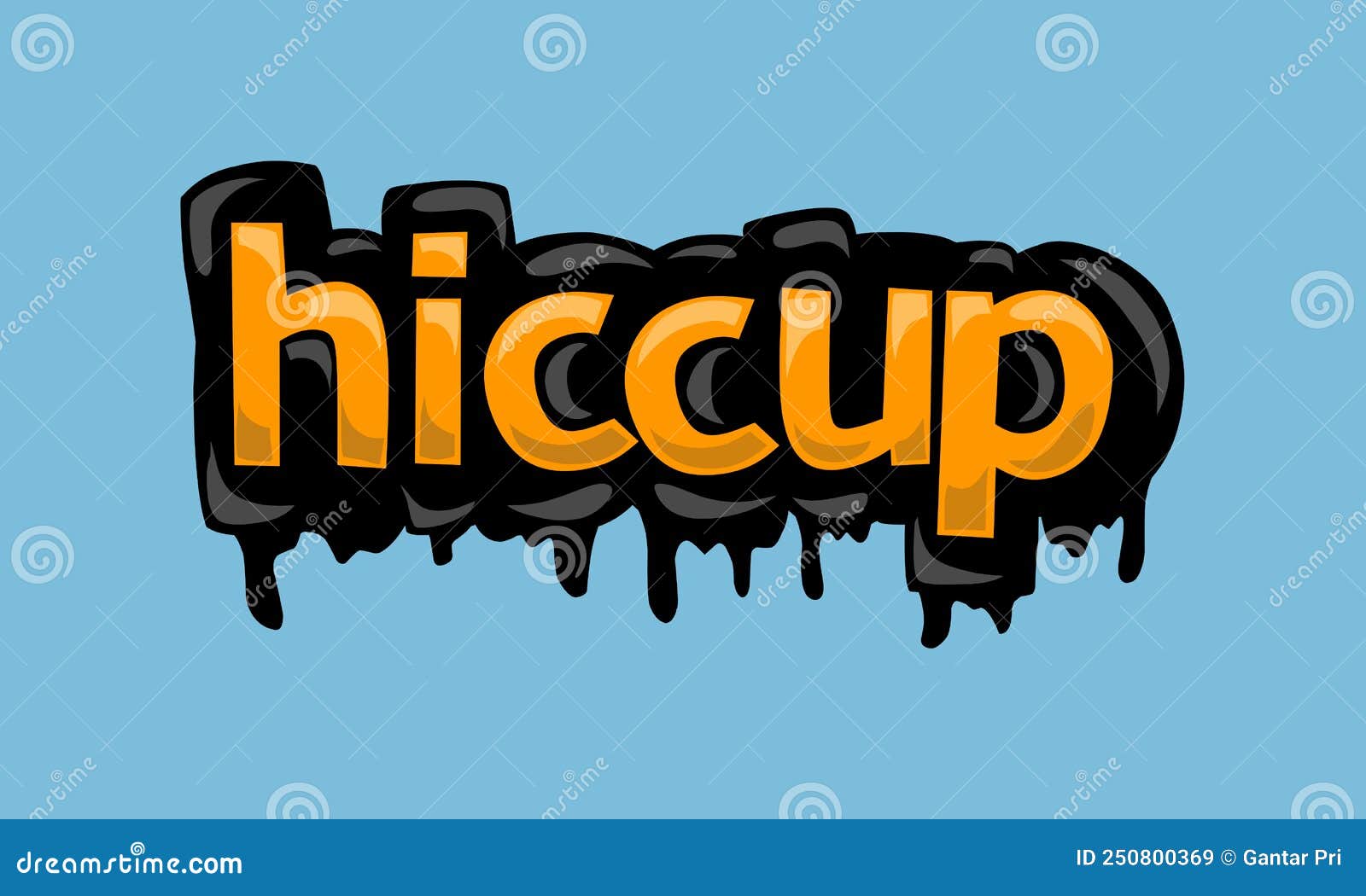 HICCUP Writing Vector Design On White Background Royalty-Free Stock ...