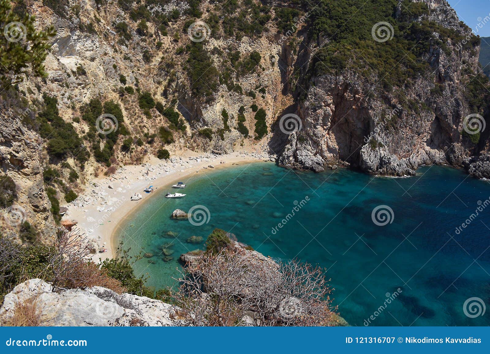 Giali stock image. Image of greece, corfu, giali, beach - 121316707