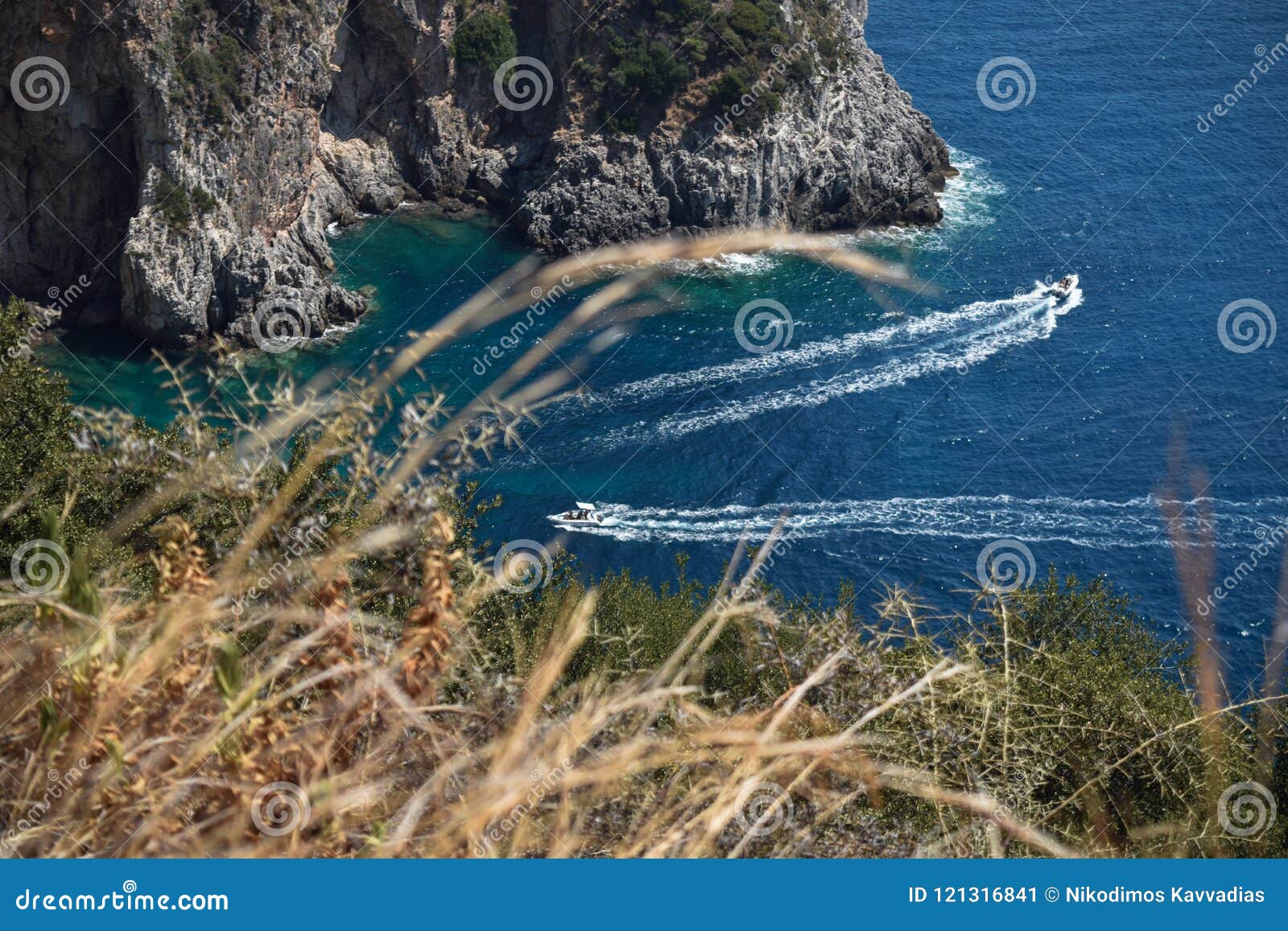 Giali stock image. Image of rocks, corfu, giali, beach - 121316841
