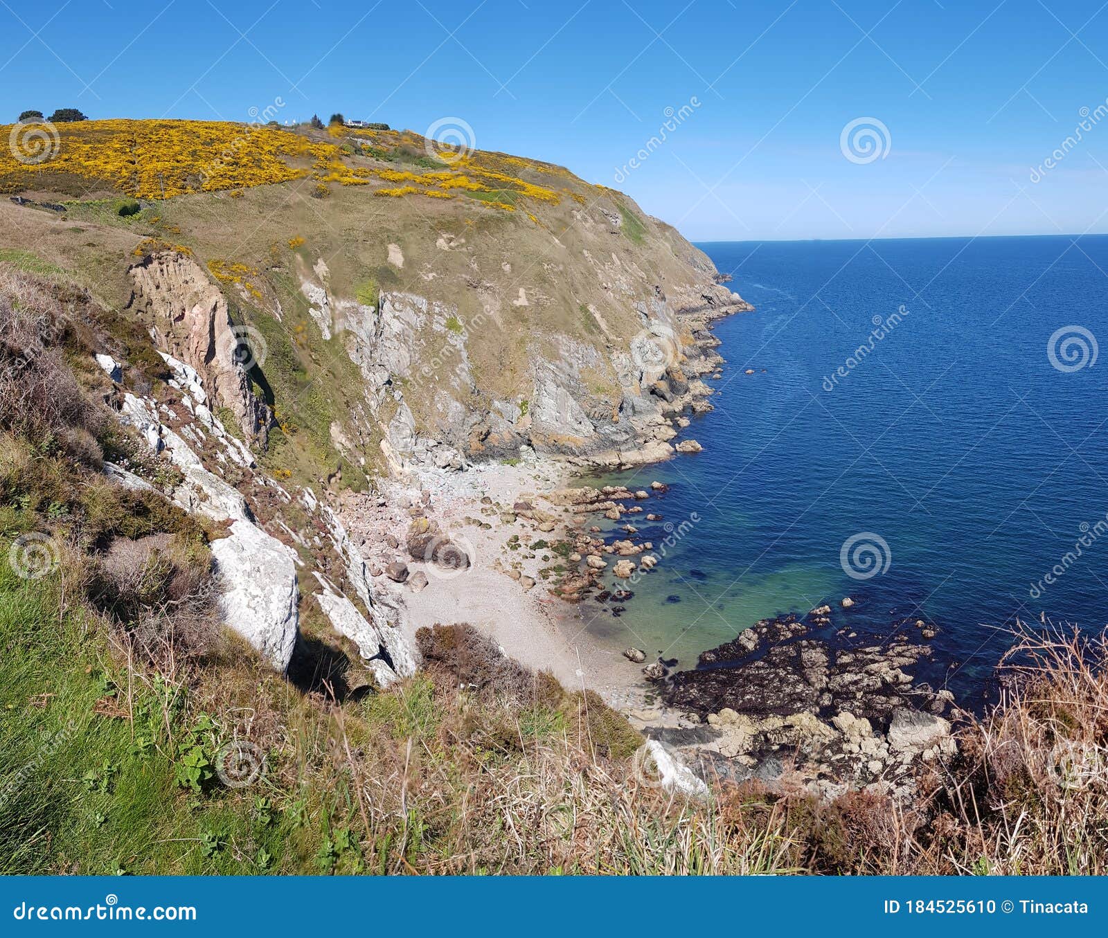 Hidden Beach in Howth Ireland Stock Photo - Image of geology, rock ...