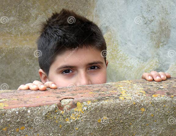Hidden Boy stock photo. Image of game, brat, sight, child - 874338