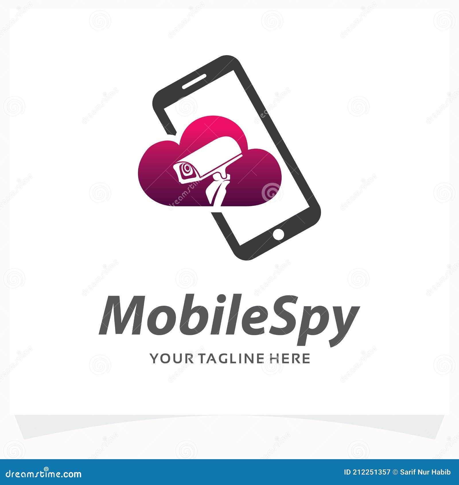 Hidden Camera Application Logo Design Template Stock Vector ...
