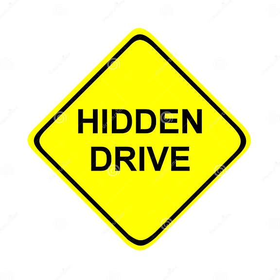 Hidden drive sign stock illustration. Illustration of black - 7582135