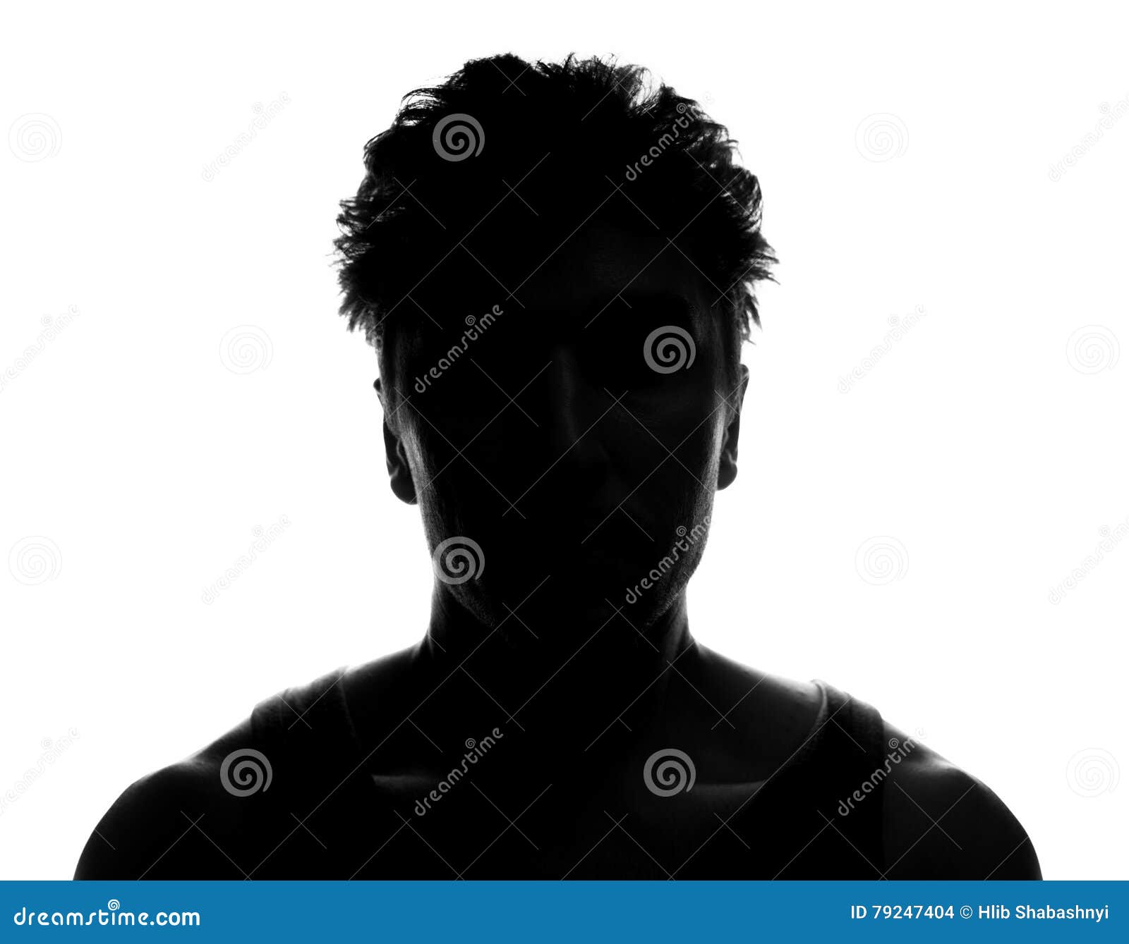 Hidden face stock photo. Image of looking, profile, shadowed - 79247404