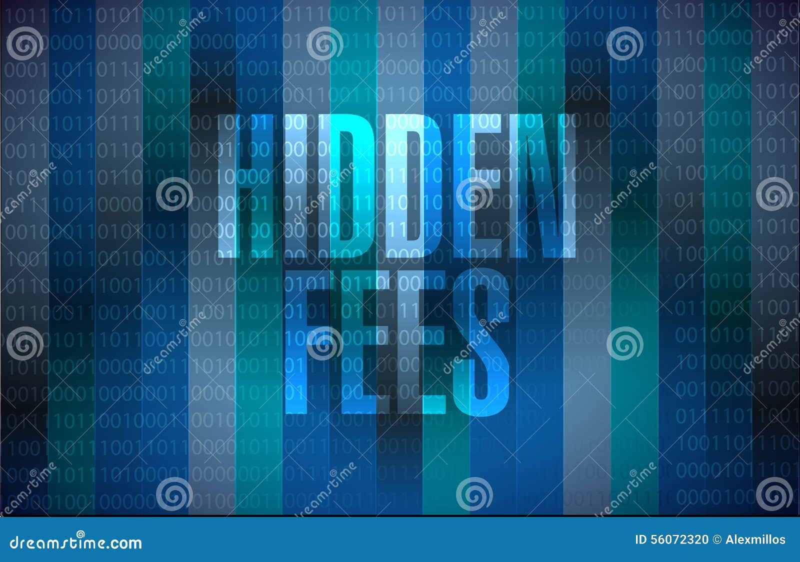 Hidden Fees Binary Sign Concept Illustration | CartoonDealer.com #56072320