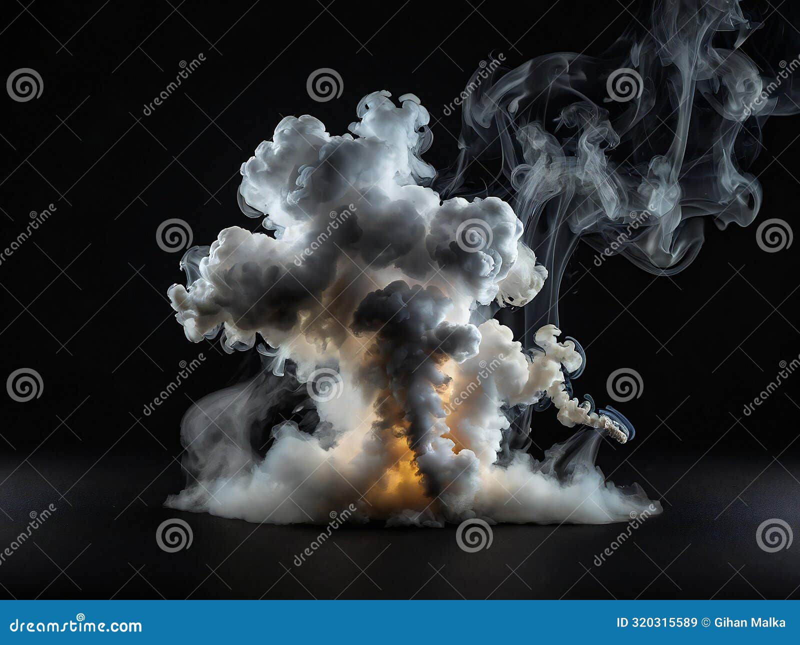 Hidden Fire Covers by Smoke Stock Illustration - Illustration of ...