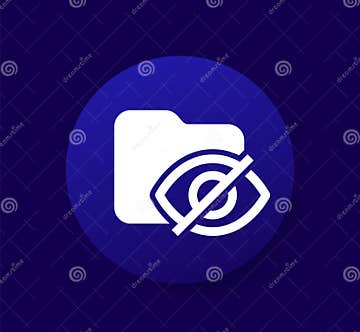 Hidden Folder Icon for Apps Stock Vector - Illustration of hide, view ...