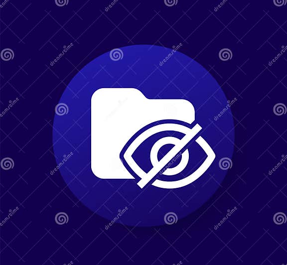 Hidden Folder Icon for Apps Stock Vector - Illustration of hide, view ...