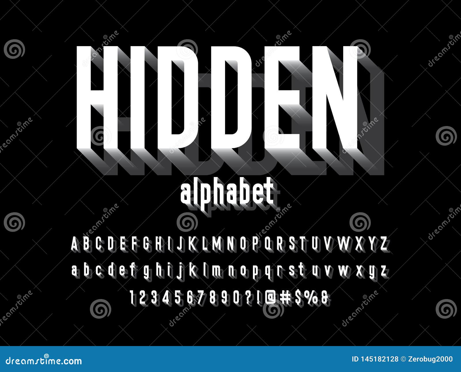 Hidden font stock vector. Illustration of vector, typography - 145182128