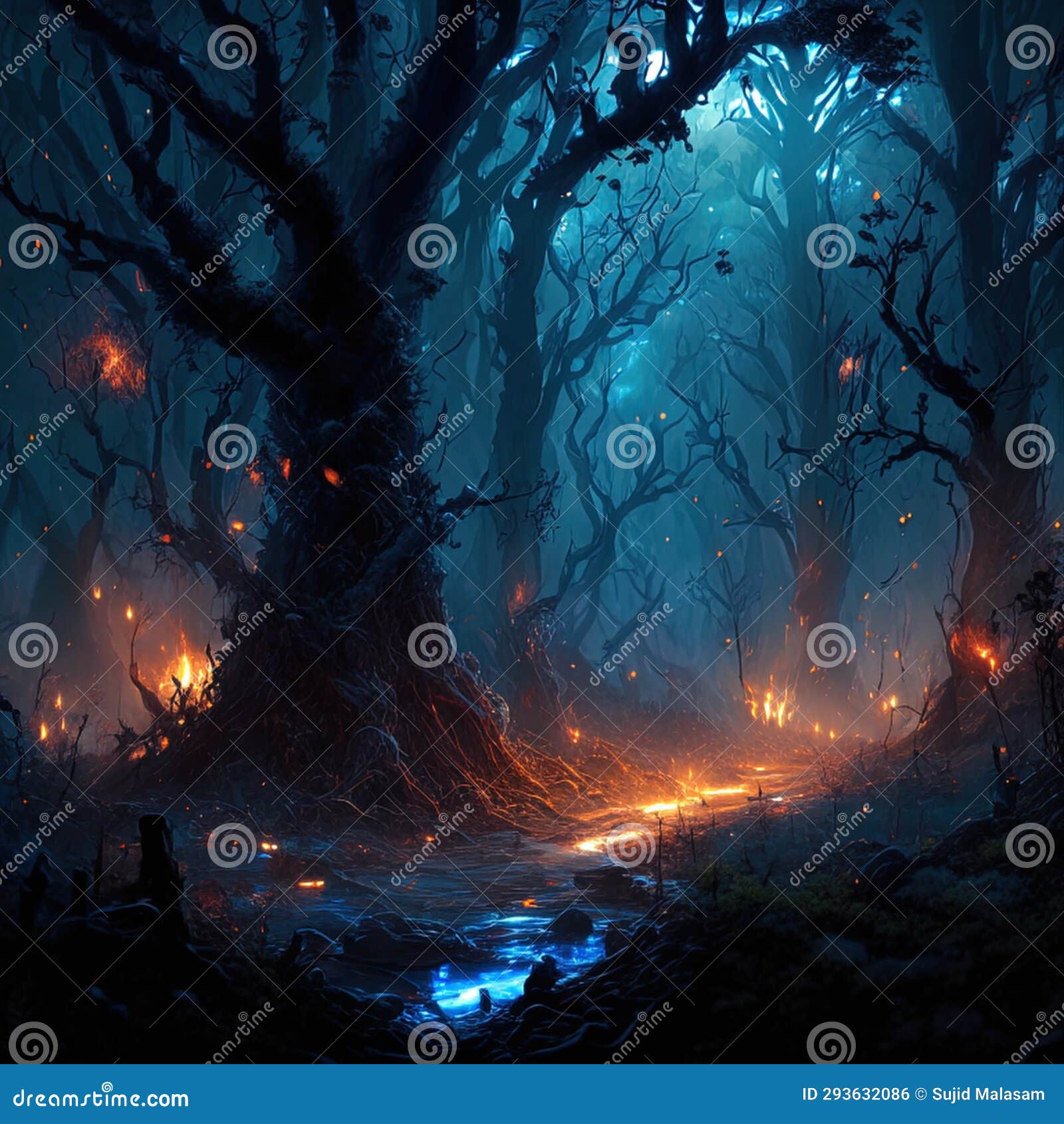 Enchanted Glade in Banshee S Thicket - AI Generative by Halloween Ai ...