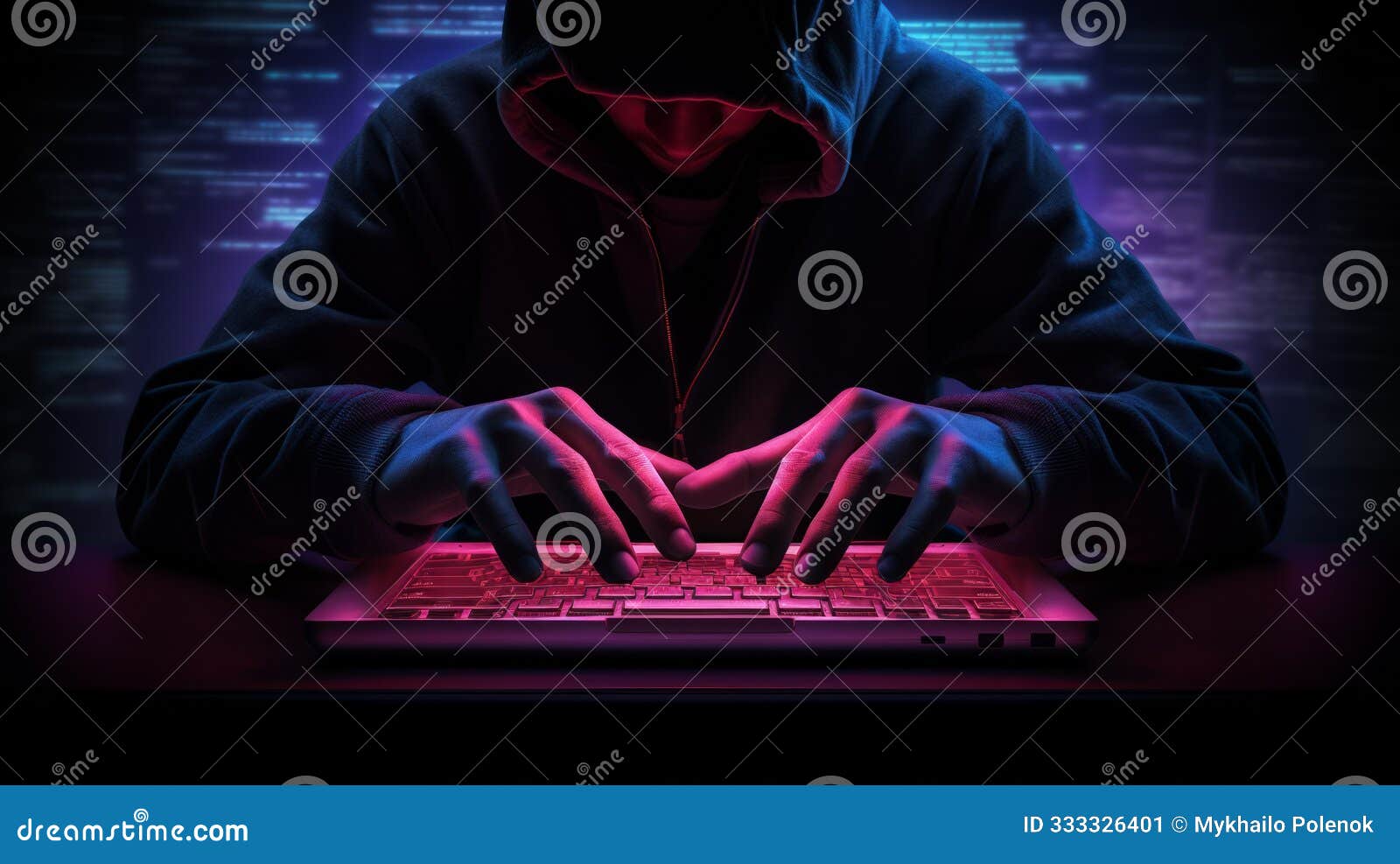 Hidden Hacker in Sweatshirt and Hoodie Hacking Security Systems. Neural ...