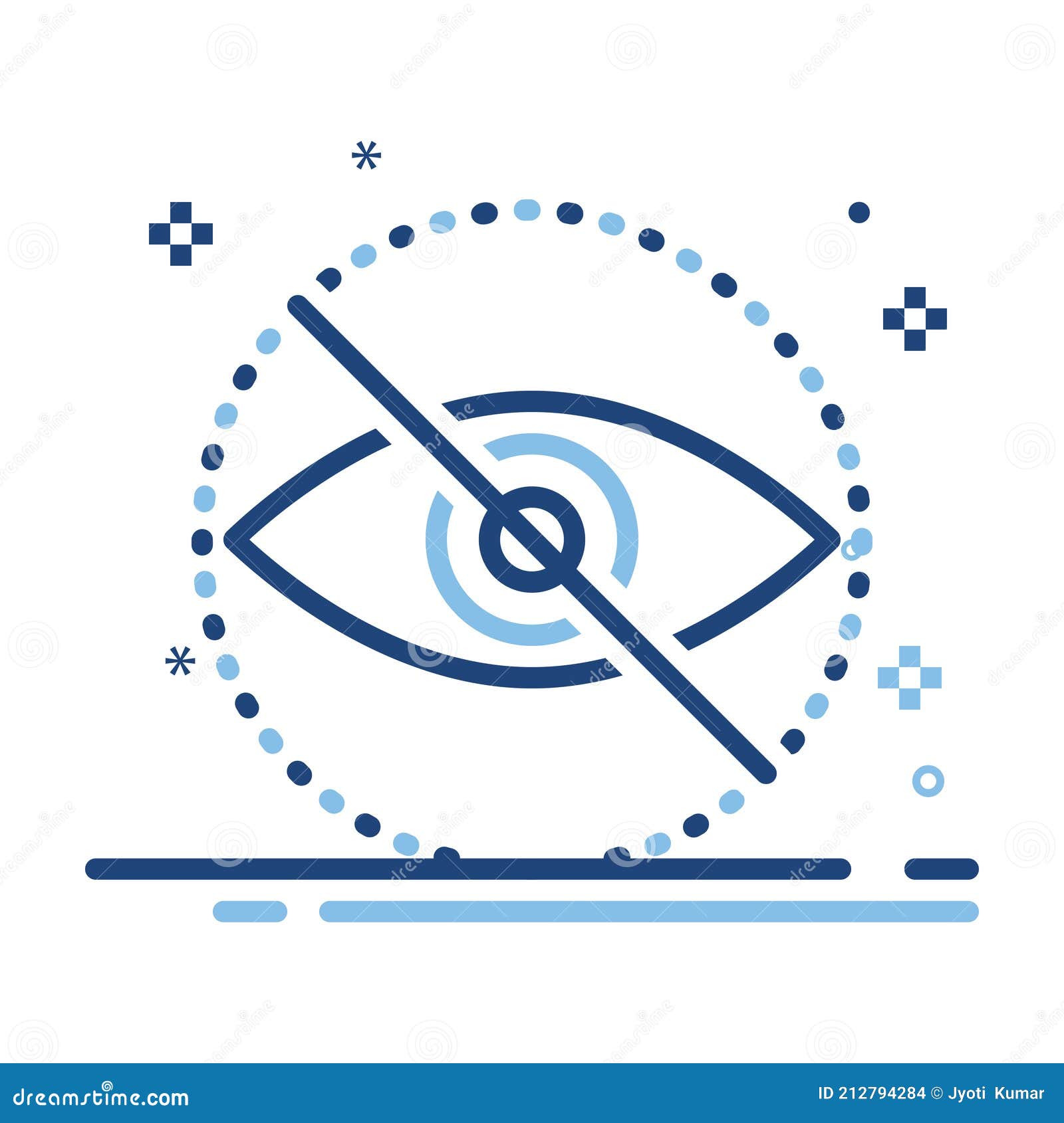 Hidden Hide Invisible Blind Eye Vision Stock Illustration ...