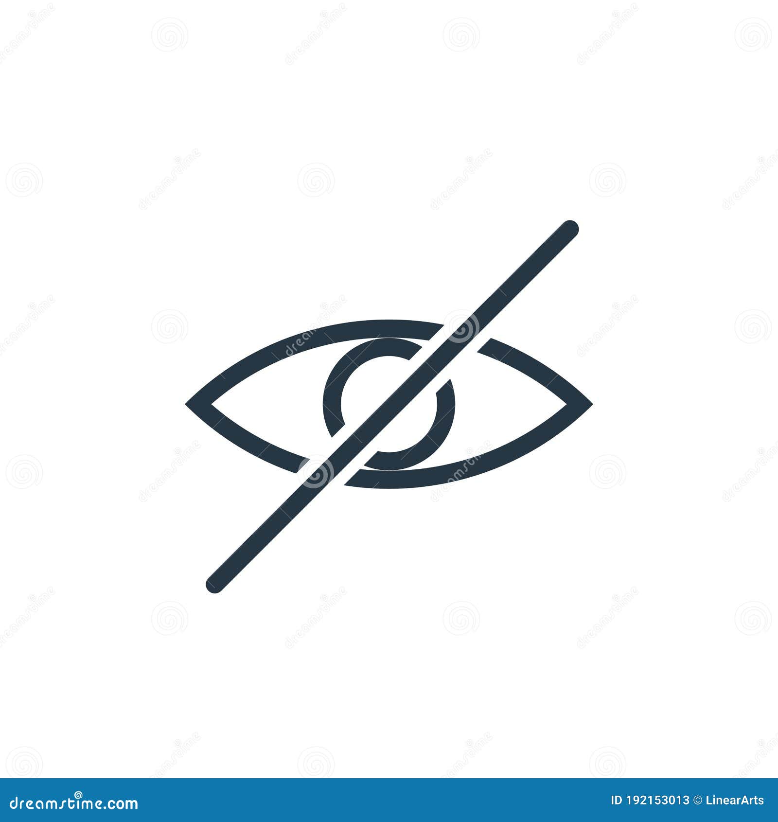 Hidden Icon Vector From Ui Concept. Thin Line Illustration Of Hidden ...