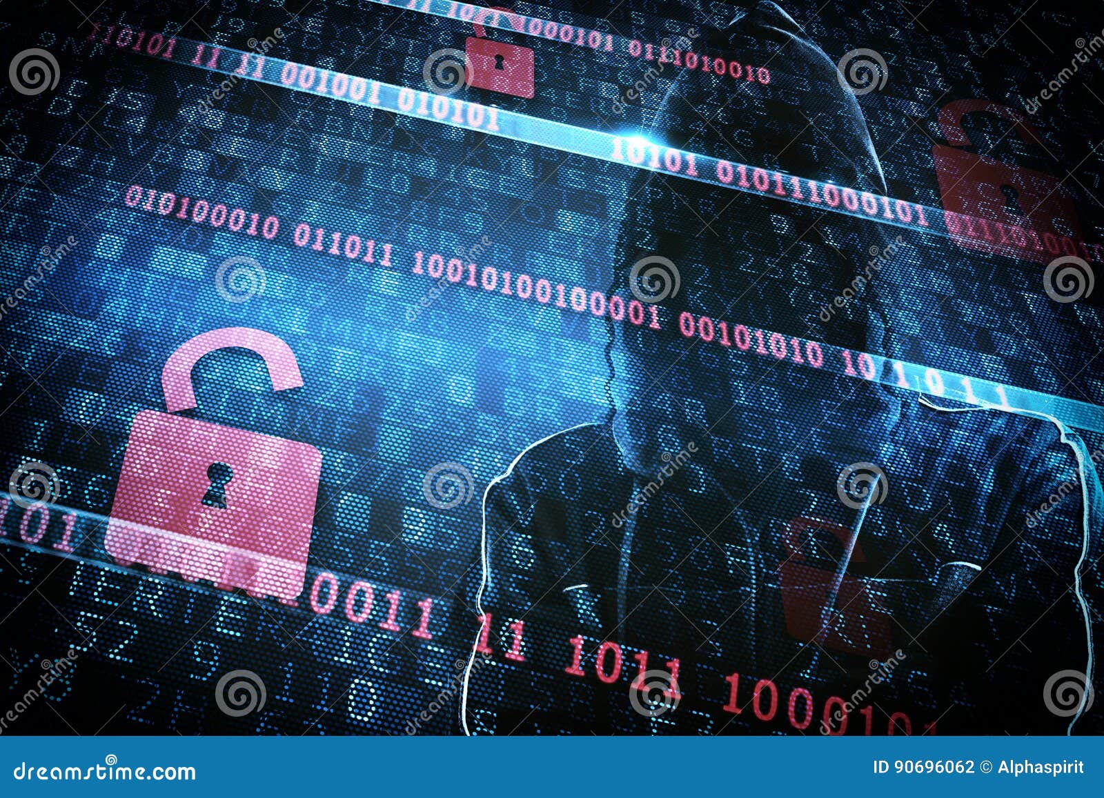 Hidden Identity of a Hacker Stock Photo - Image of data, disguise: 90696062