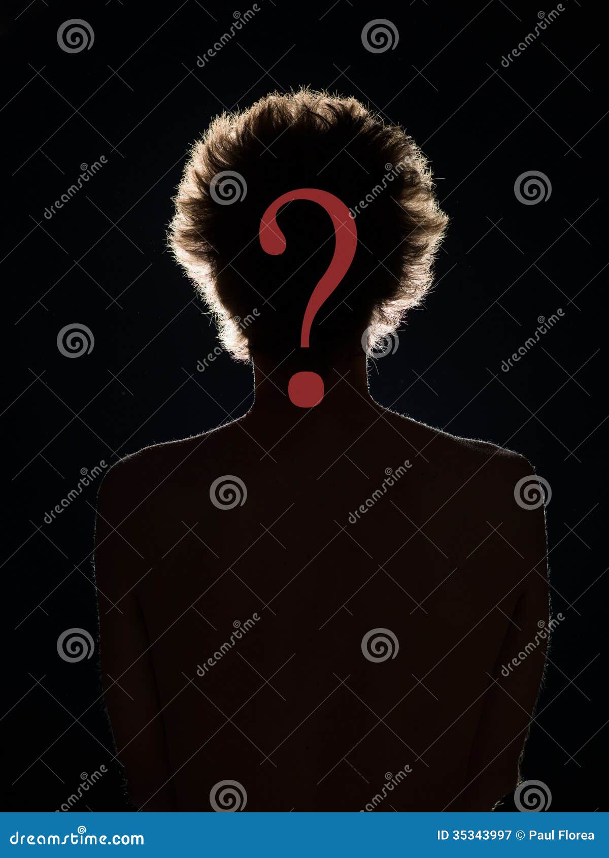 Hidden Identity, Who is this Person? Stock Image - Image of alone, male ...