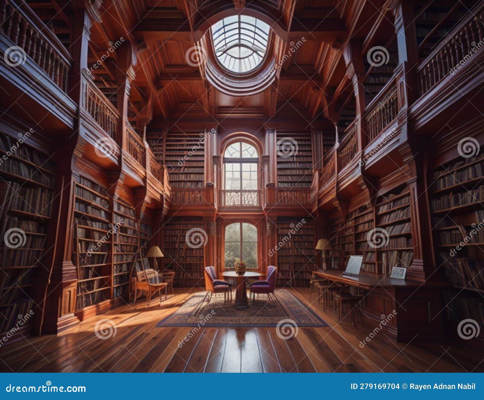 Hidden Library,ai Generative Stock Illustration - Illustration of ...