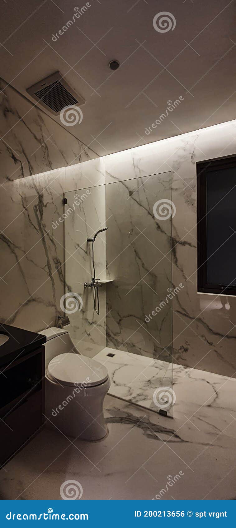 Hidden Lighting Bathroom Ambience Stock Photo - Image of ambience ...