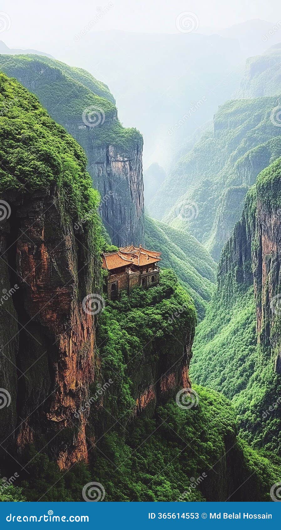 Monastery On The Mountain Of Meteora. Greece. Digital Sketch Hand ...