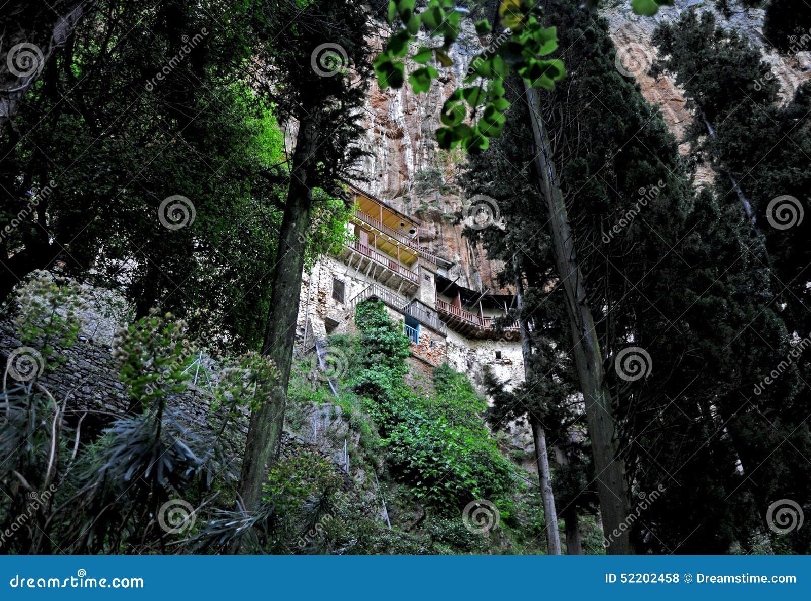 Hidden monastery stock photo. Image of hidden, hike, lousios - 52202458
