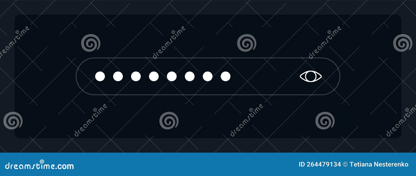 Hidden Password UI Element Template Stock Vector - Illustration of ...