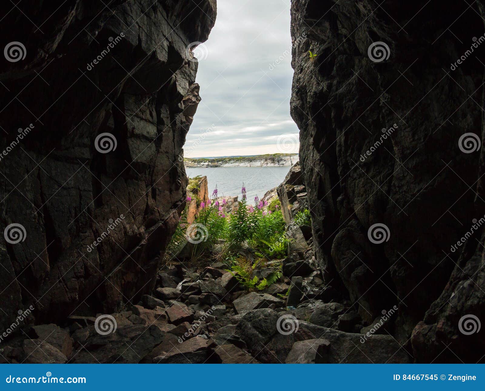 Hidden path between rocks stock image. Image of road - 84667545