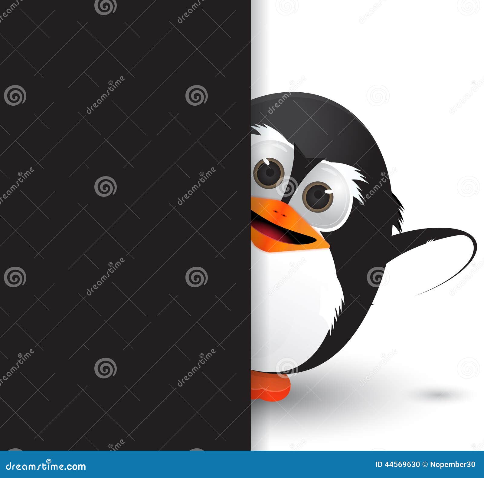Hidden penguin stock vector. Illustration of gesturing - 44569630