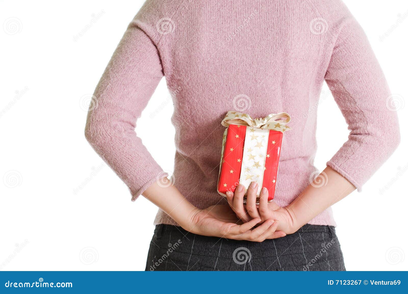 Hidden present stock image. Image of caucasian, celebration - 7123267