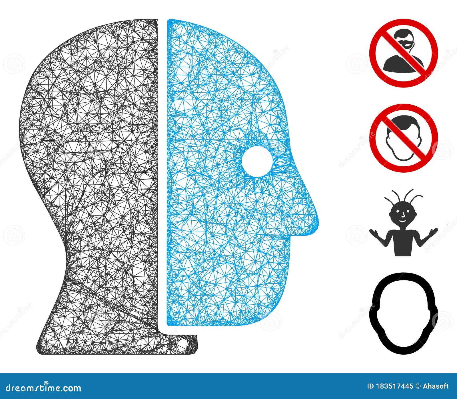 Hidden Profile Web Vector Mesh Illustration Stock Illustration ...