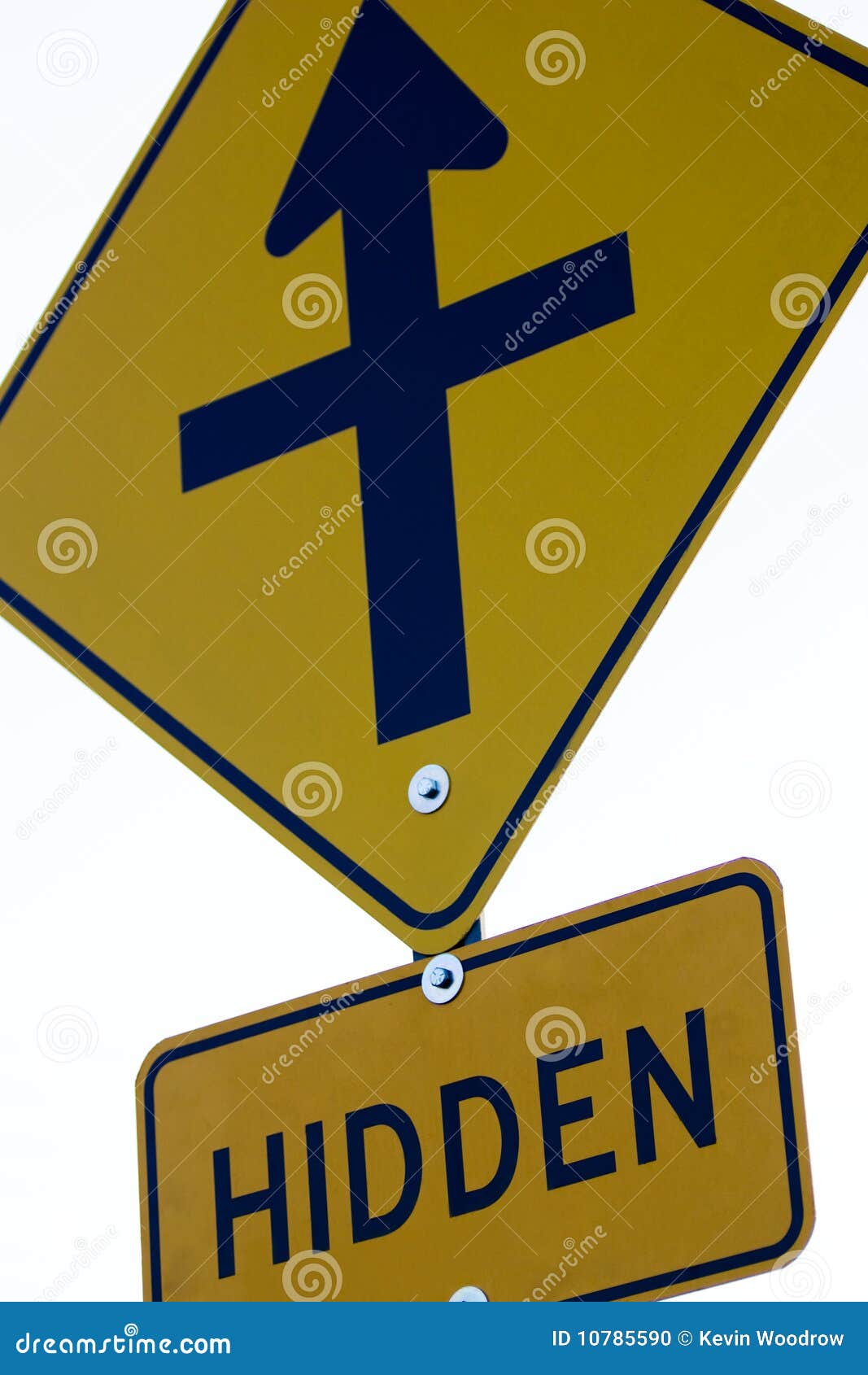 Hidden Road Sign stock photo. Image of directional, white - 10785590