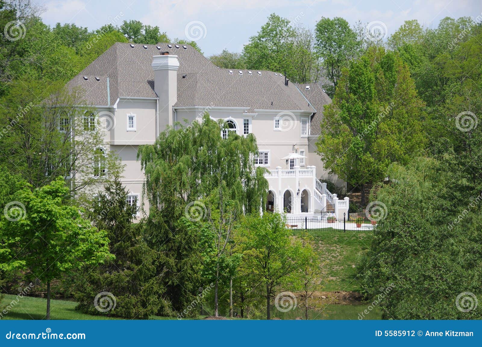 Hidden Secluded Mansion stock photo. Image of residential - 5585912