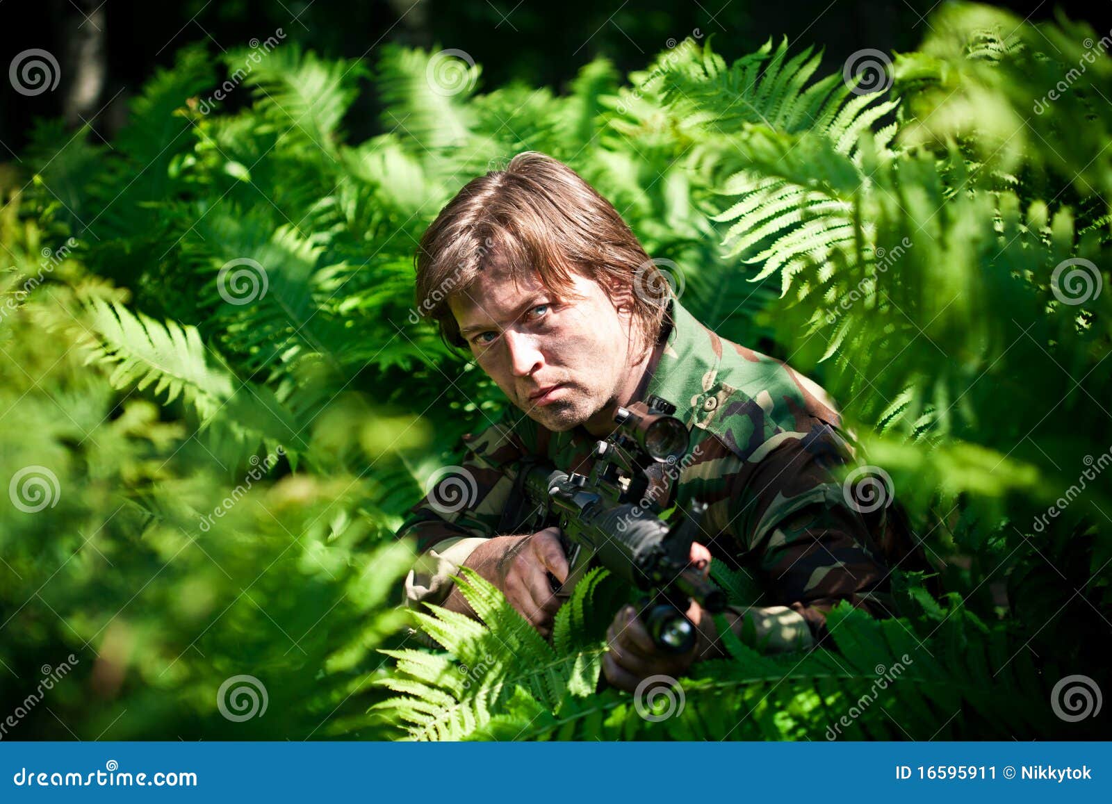 Hidden soldier stock image. Image of hidden, armor, hireling - 16595911