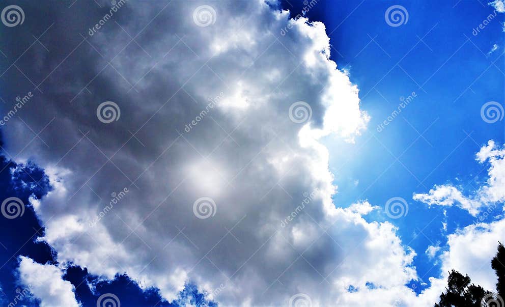 Hidden sun! stock image. Image of hidden, clouds, nature - 95078291