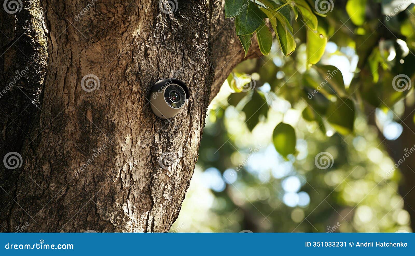 A Hidden Surveillance Camera Embedded in an Artificial Tree Discreetly ...