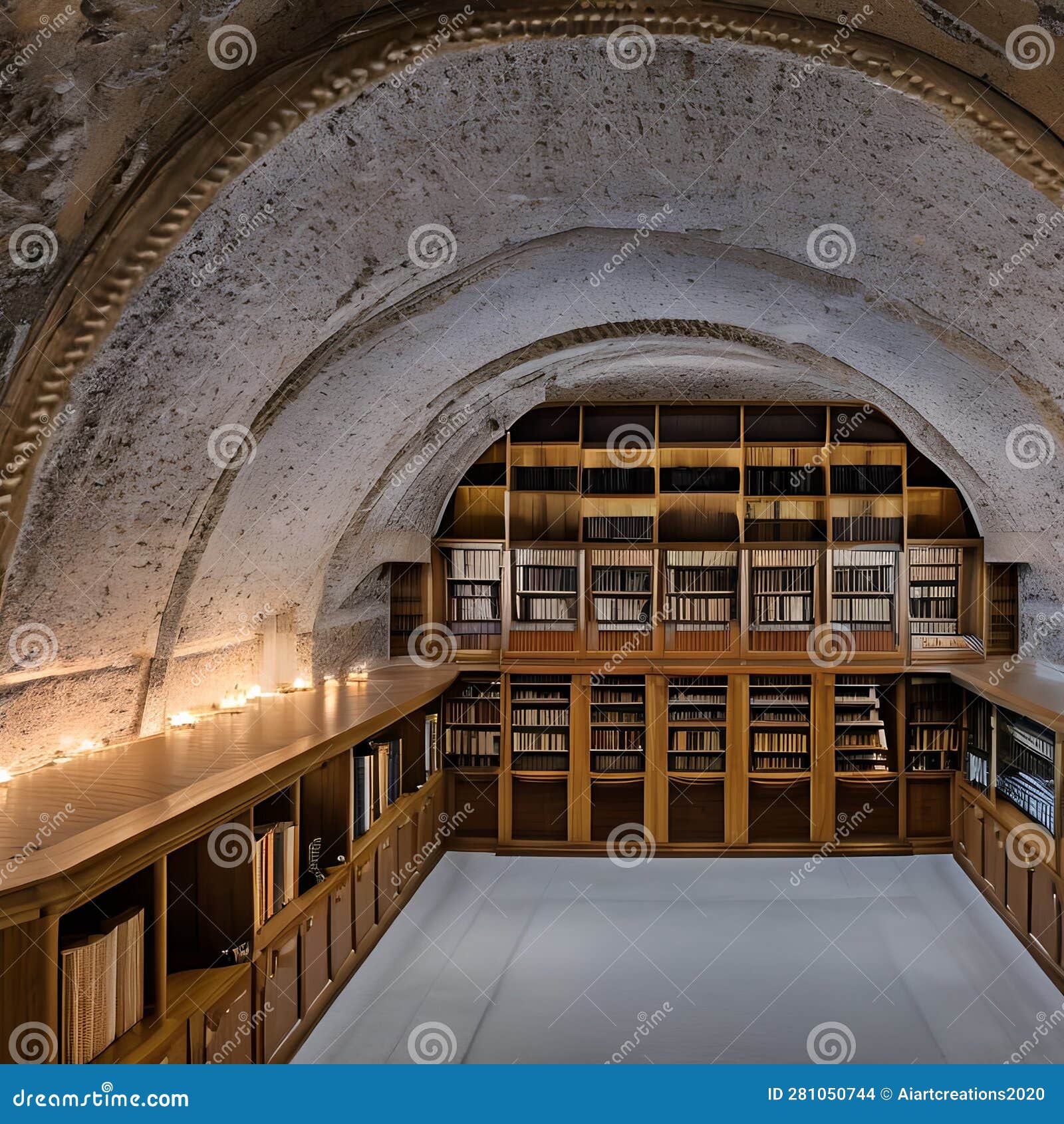 A Hidden Underground Library Illuminated by Softly Glowing Crystals ...