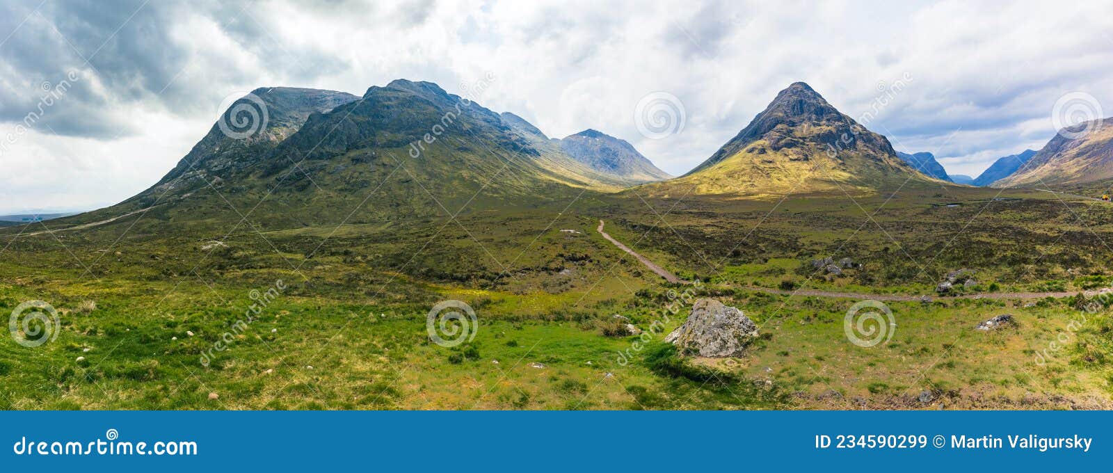 Hidden Valley View in the Scottish Highlands Stock Image - Image of ...
