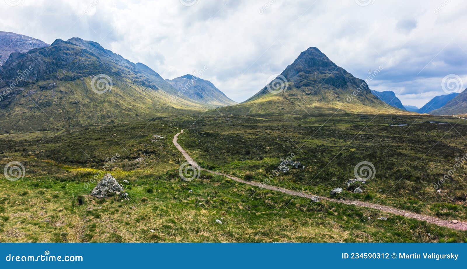 Hidden Valley View in the Scottish Highlands Stock Photo - Image of ...
