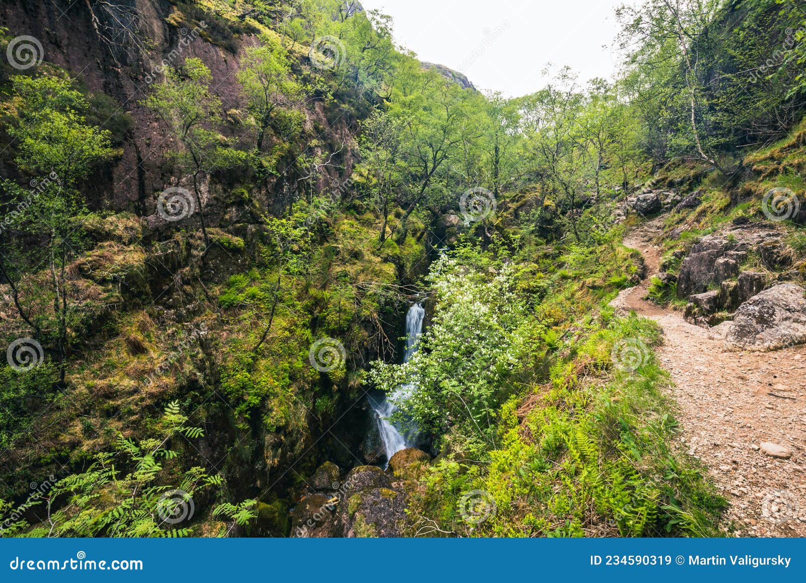 Hidden Valley View in the Scottish Highlands Stock Image - Image of ...