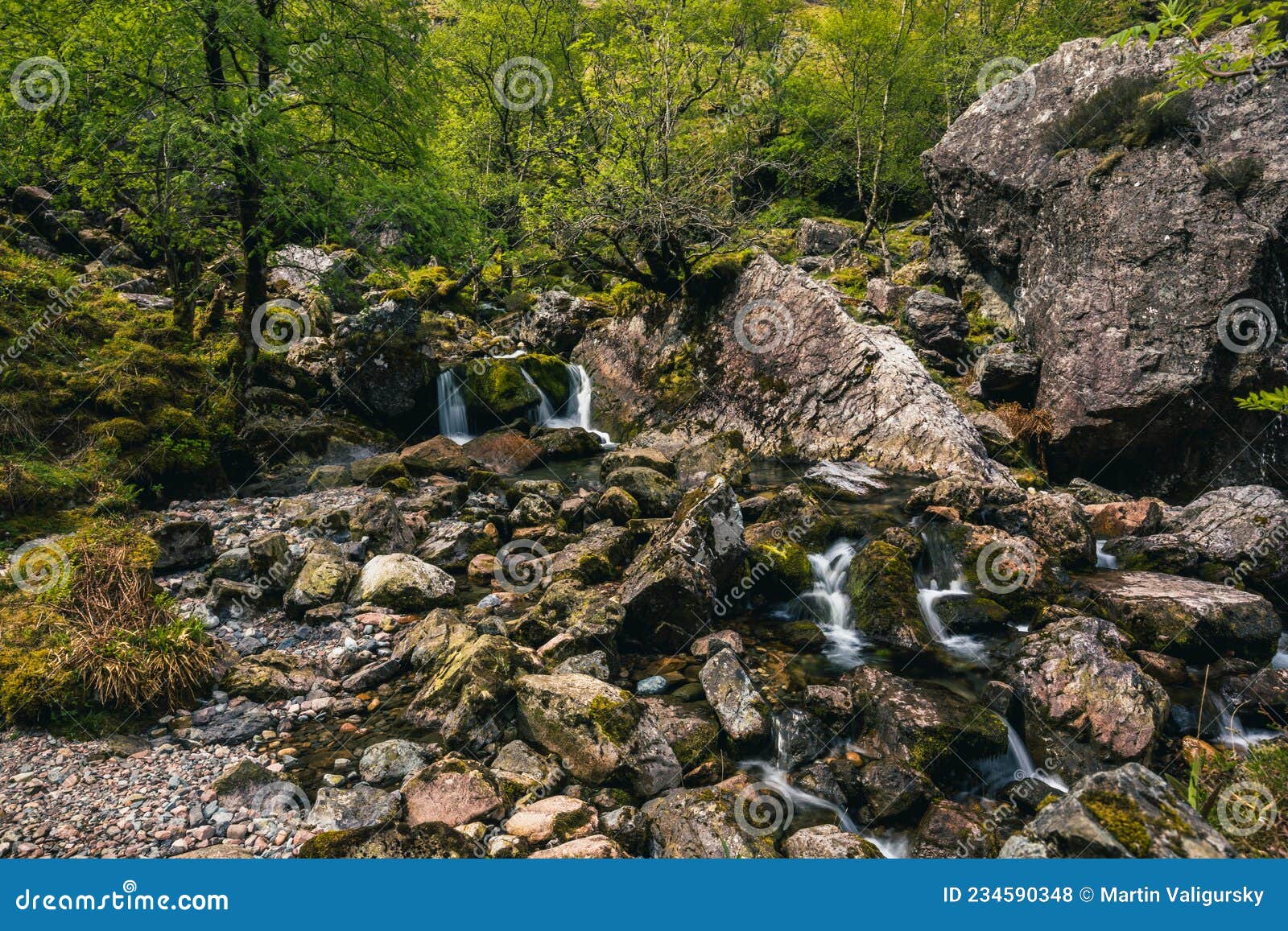 Hidden Valley View in the Scottish Highlands Stock Photo - Image of ...