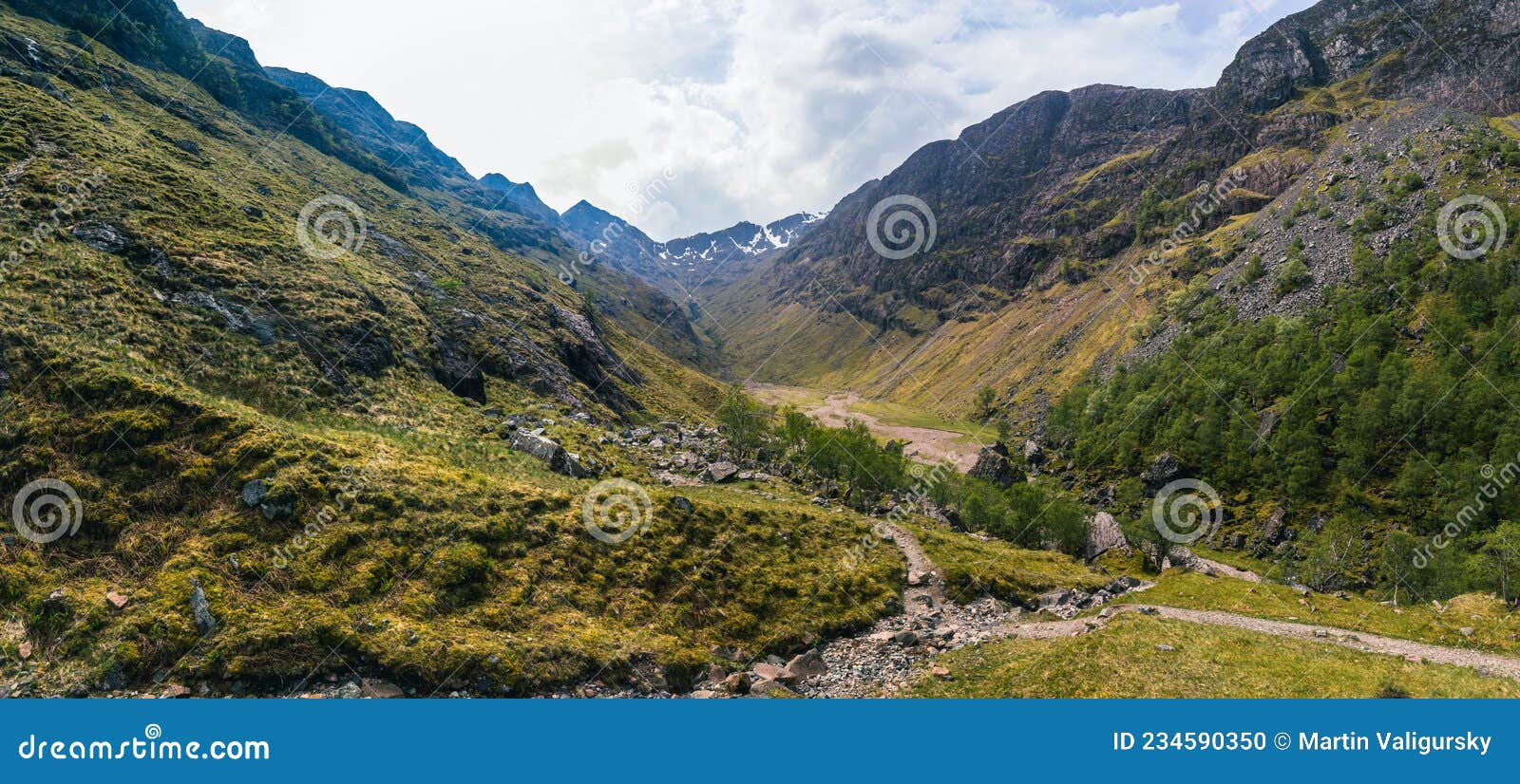 Hidden Valley View in the Scottish Highlands Stock Photo - Image of ...