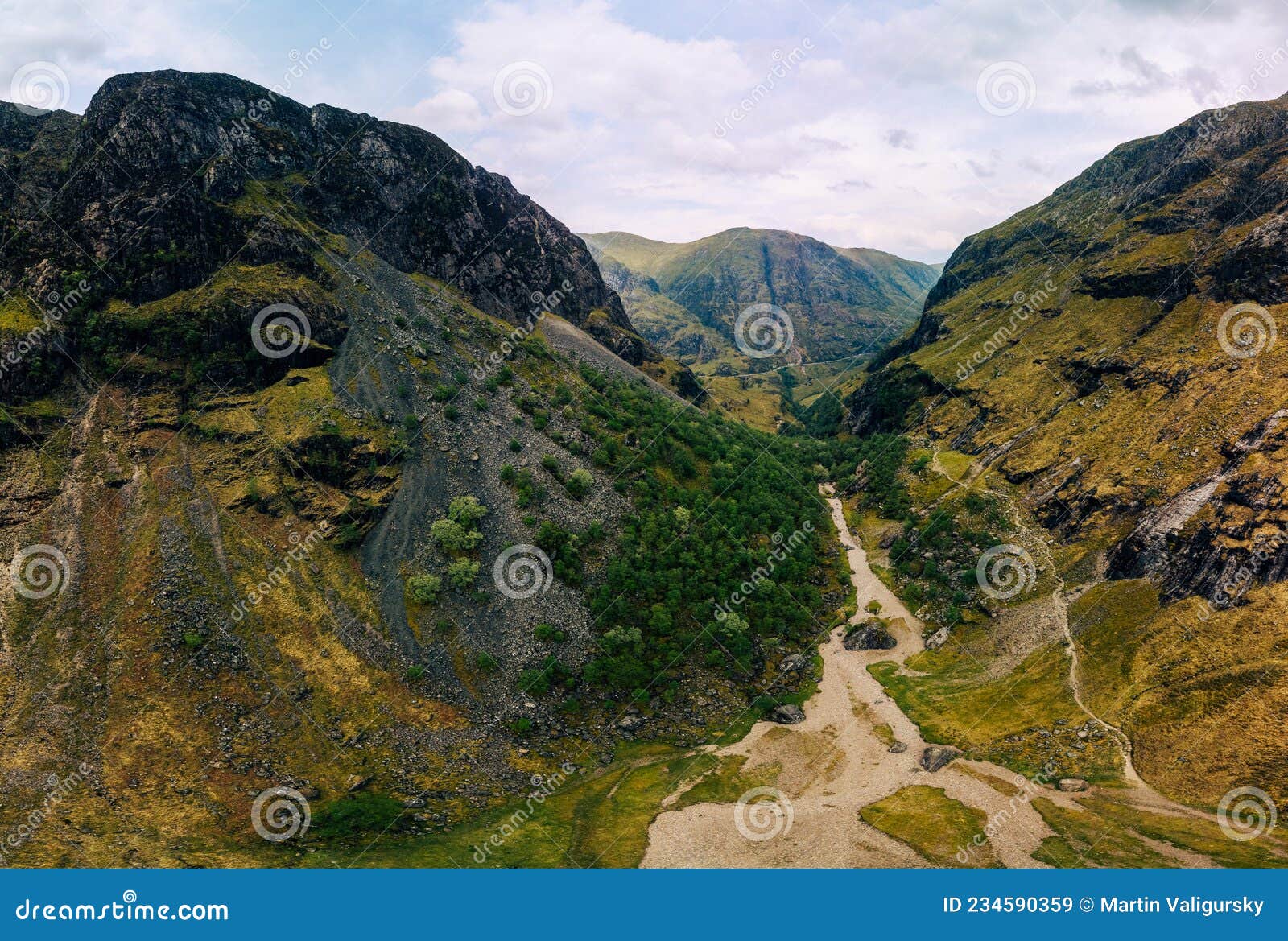 Hidden Valley View in the Scottish Highlands Stock Image - Image of ...